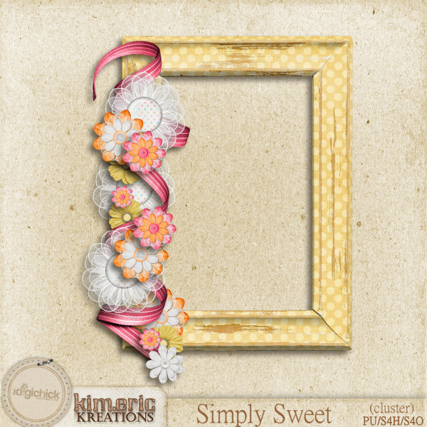 High on Creativity: Free Digital Scrapbook Cluster Frame