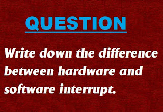 Write down the difference between hardware and software interrupt. - M ...