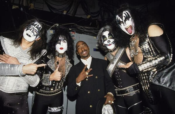 KISS with Tupac at the 1996 Grammy Awards ~ vintage everyday