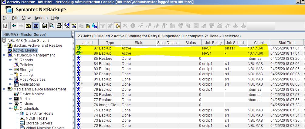 Remote Infrastructure Management Netbackup Ndmp Backup Configuration