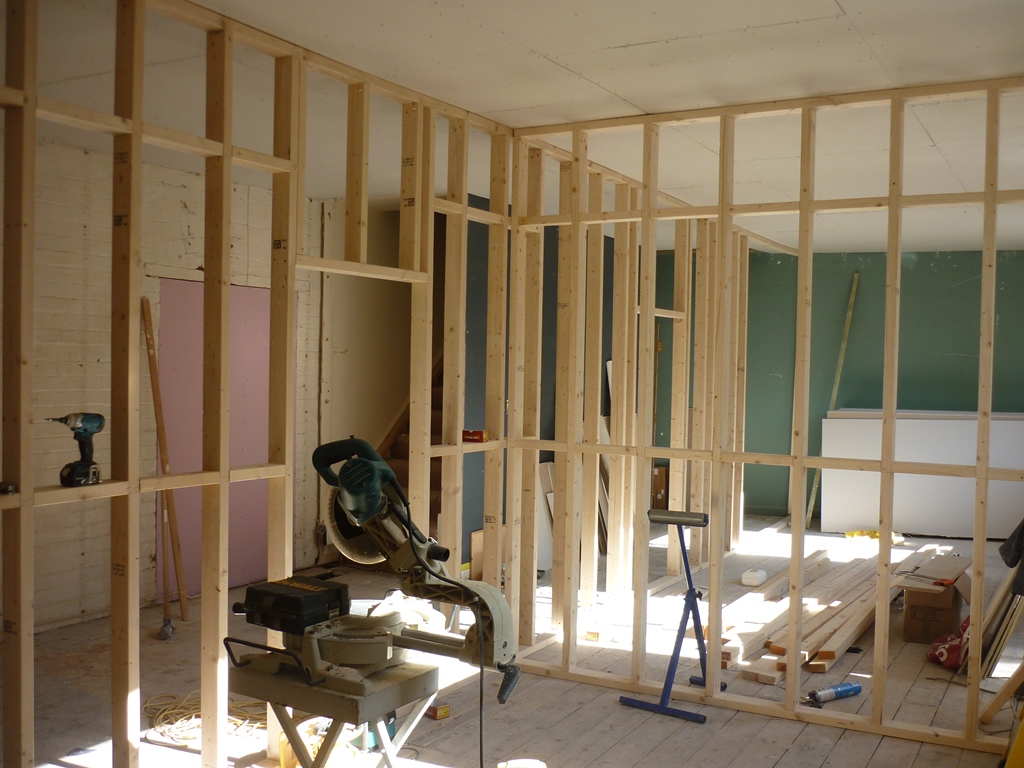 Sawdust In My Socks: Stud Work At An Office Refit