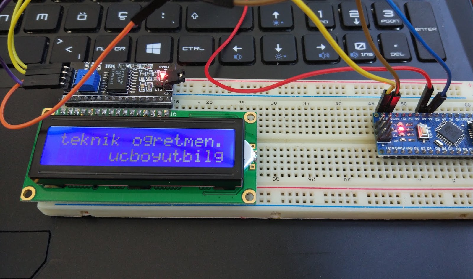 arduino ile lcd ekrana yazı yazdırma - ÜÇ BOYUT BİLGİ