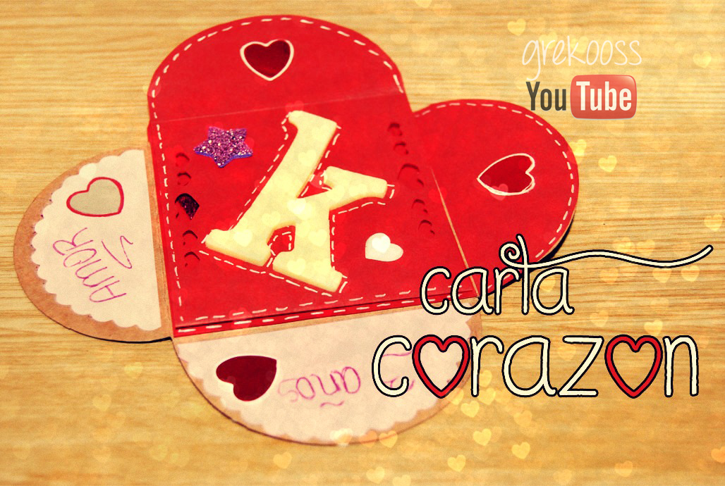 Grekooss: Carta con forma de Cuadrado Corazon y Sobre