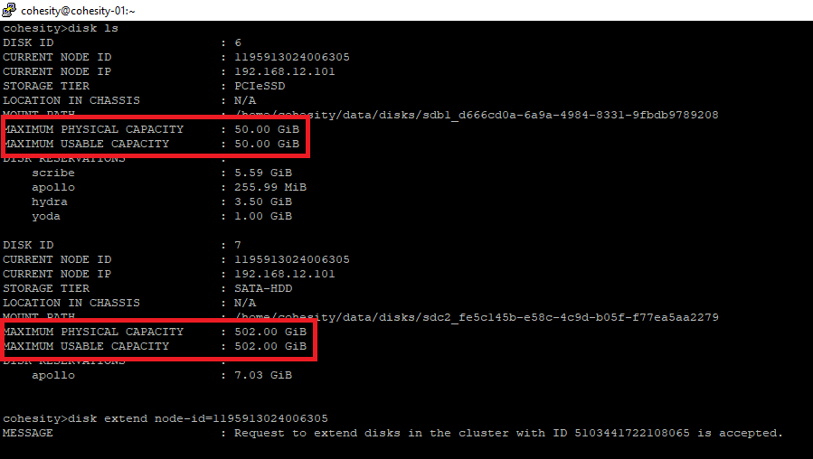 VirtWorld: Cohesity Virtual Edition - expand disk capacity