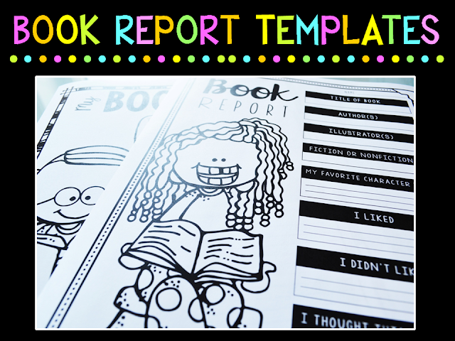 Funny Miss Valérie: Book Report Templates
