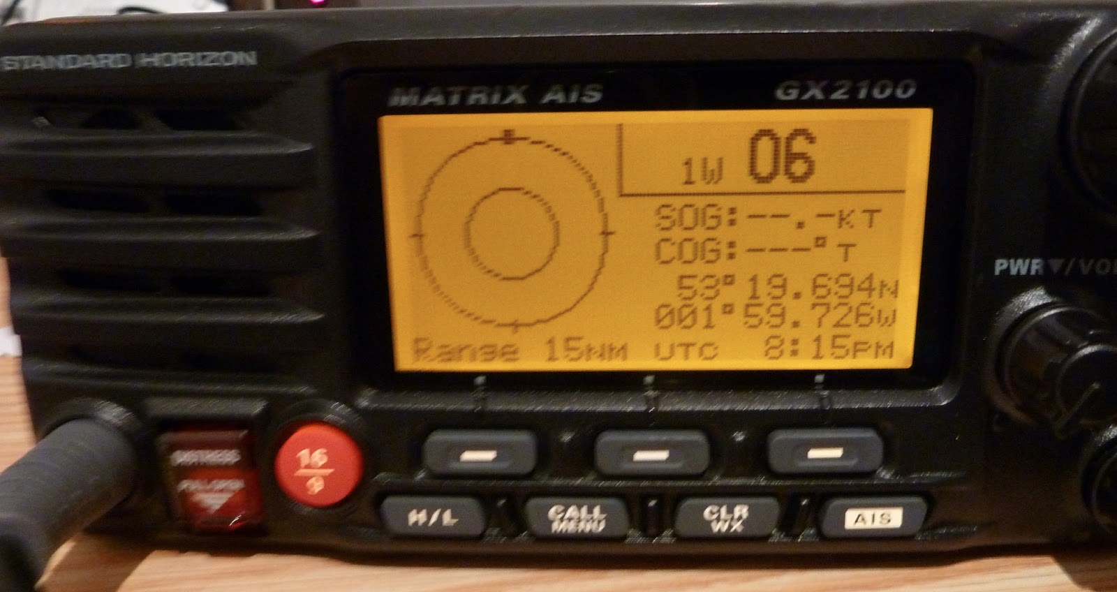 Bill's stuff: McMurdo Smartfind S10/ Standard Horizon Matrix GX2100 AIS