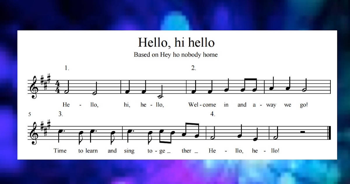 MLT, easy as Do Re Mi: A Music Learning Theory classroom: Hello, Hi ...