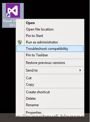 Always open visual studio with admin privilege - Things to share