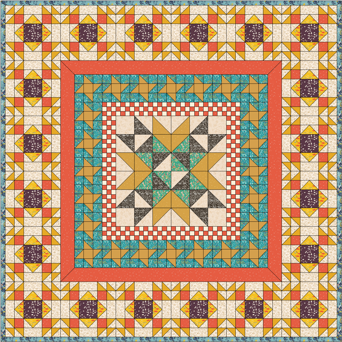 Elvy Crafts: Medallion Quilt Finish!