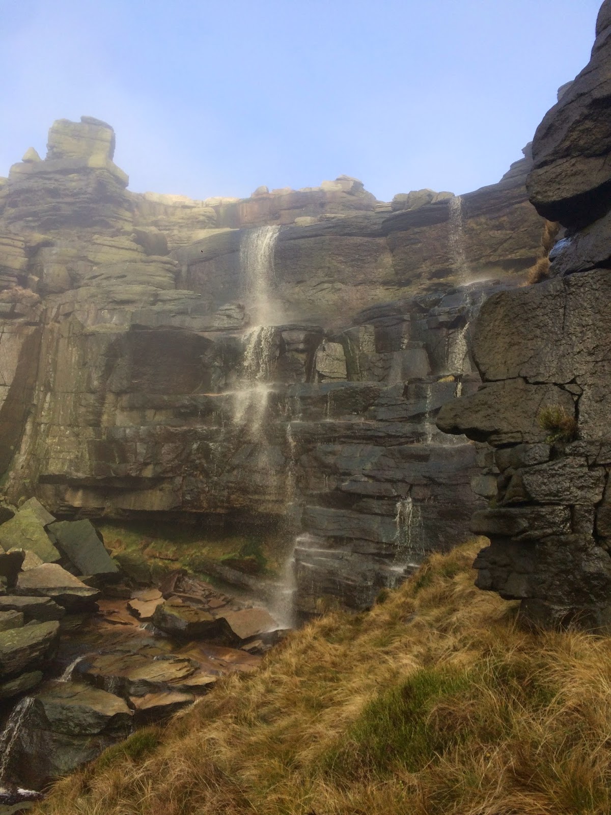 Porter Valley Daydreams: A climb up the Kinder Downfall.