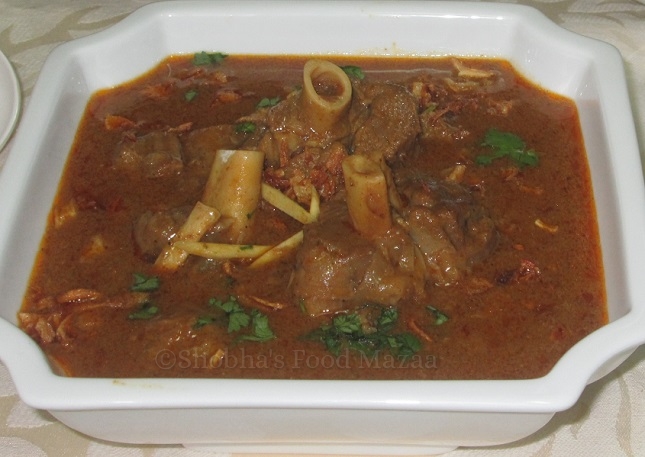 Shobha's Food Mazaa: NALLI NIHARI GOSHT
