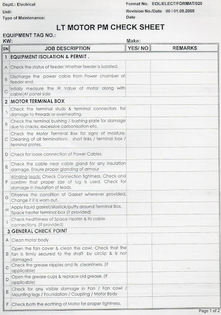 StanderdsElectrical STANDARD MAINTENANCE FOR LT MOTOR standerdselectrical-standard-maintenance-for-lt-motor