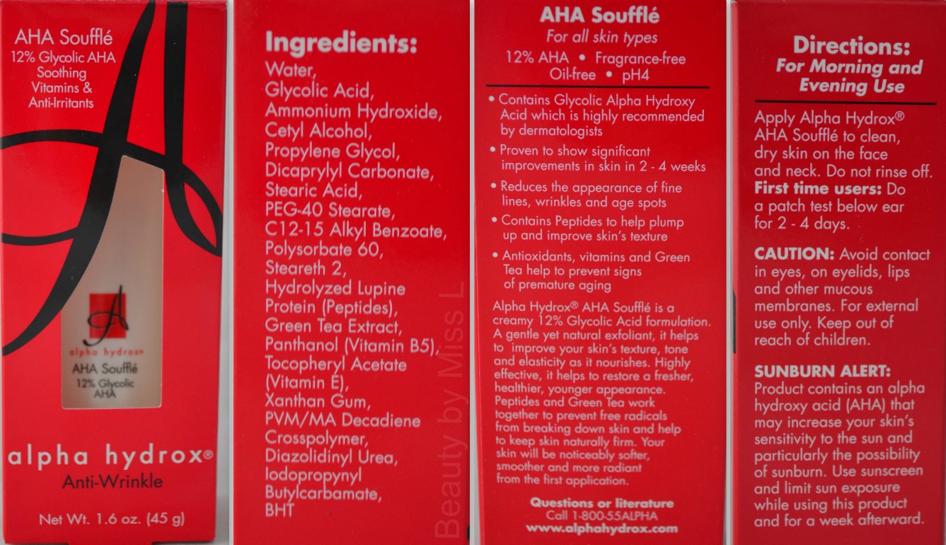 Alpha Hydrox AHA Souffle review