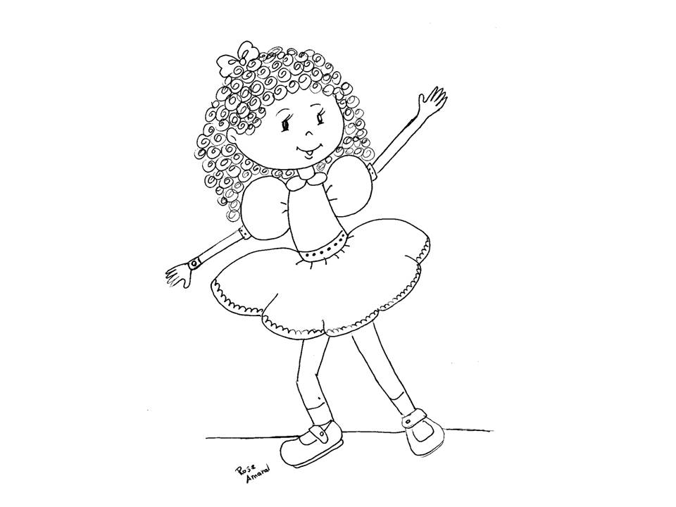 Rose AmarArtes: Menina para colorir