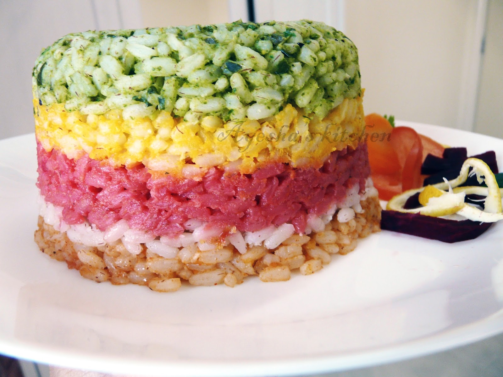 RAINBOW RICE / LAYERED RICE / RIBBON RICE - Healthy meals recipe
