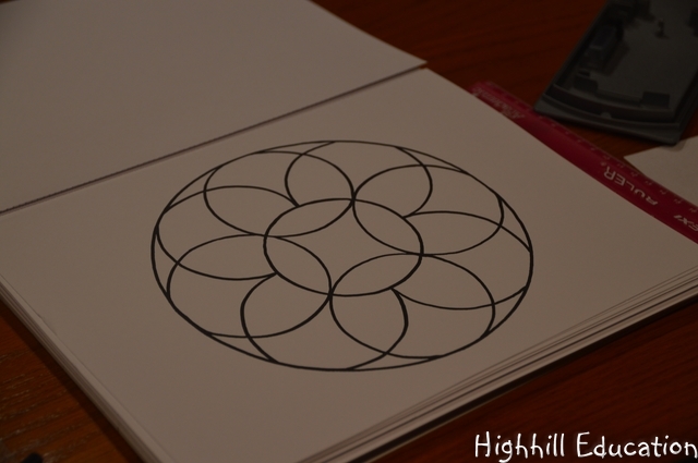 Highhill Homeschool: Math with Mandalas: Perpendicular Bisector