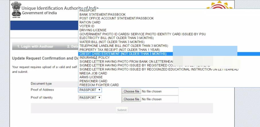 How to update/ make correction in aadhaar card online?