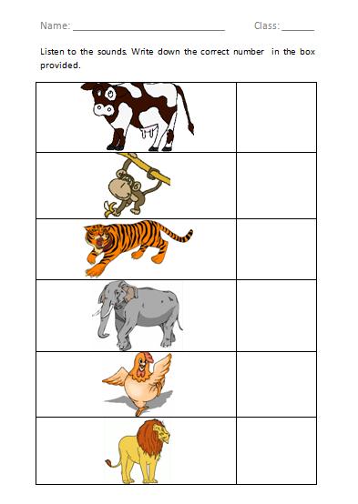 Life as a Teacher: KSSR Year 2: Listening & Speaking (Animal Sounds)