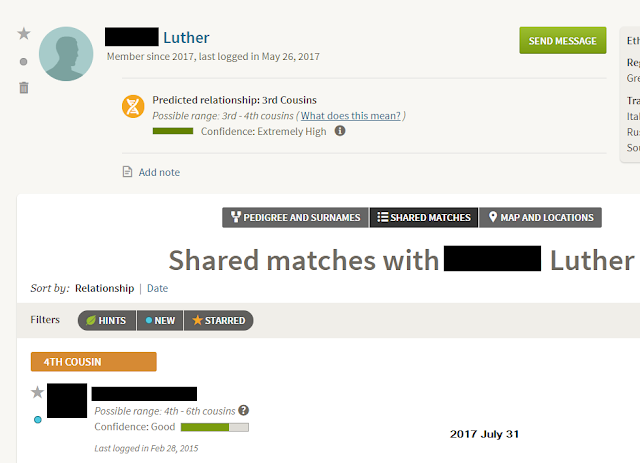 Family History Research by Jody Lutter: First Direct Line Lutter DNA Match