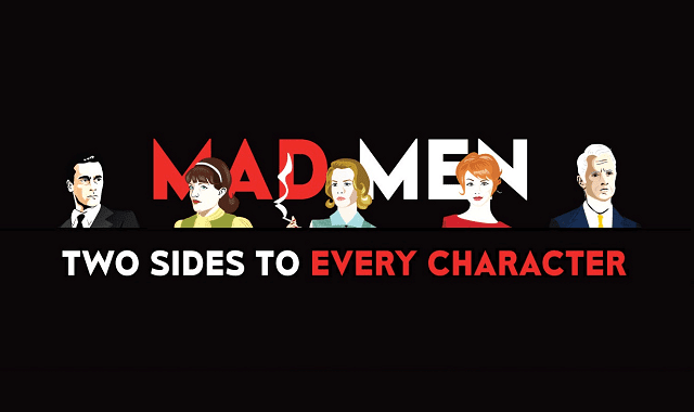 Mad Men: Two Sides To Every Character #infographic - Visualistan