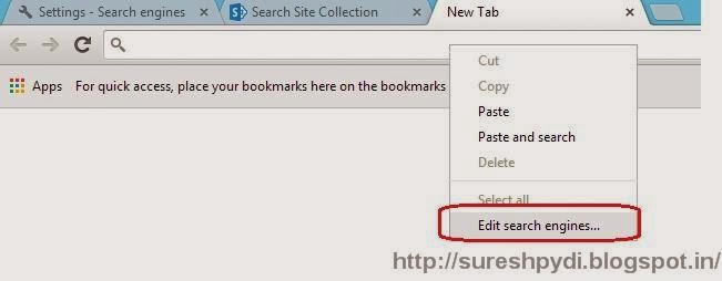 Create SharePoint 2013 custom search engine in Chrome - Things to share