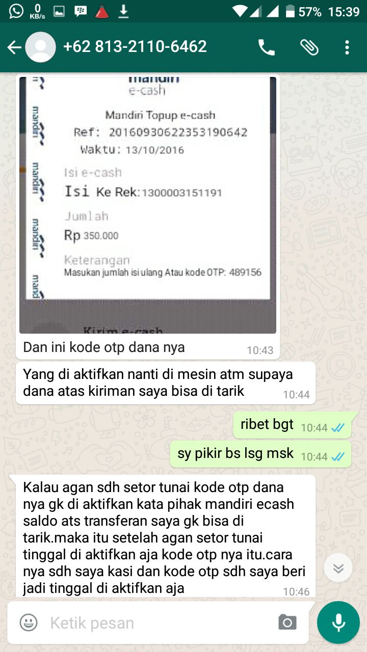 ETNIK_amor: Apa Itu Kode OTP pada Bank mandiri?
