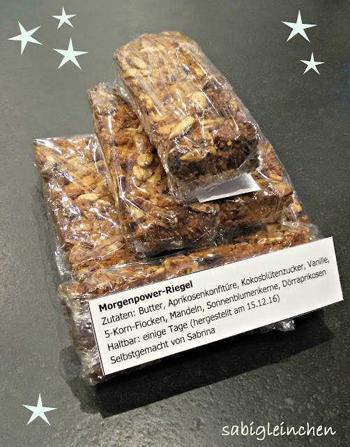 Sabi's Werkstatt: Weihnachtsgeschenk: Getreideriegel