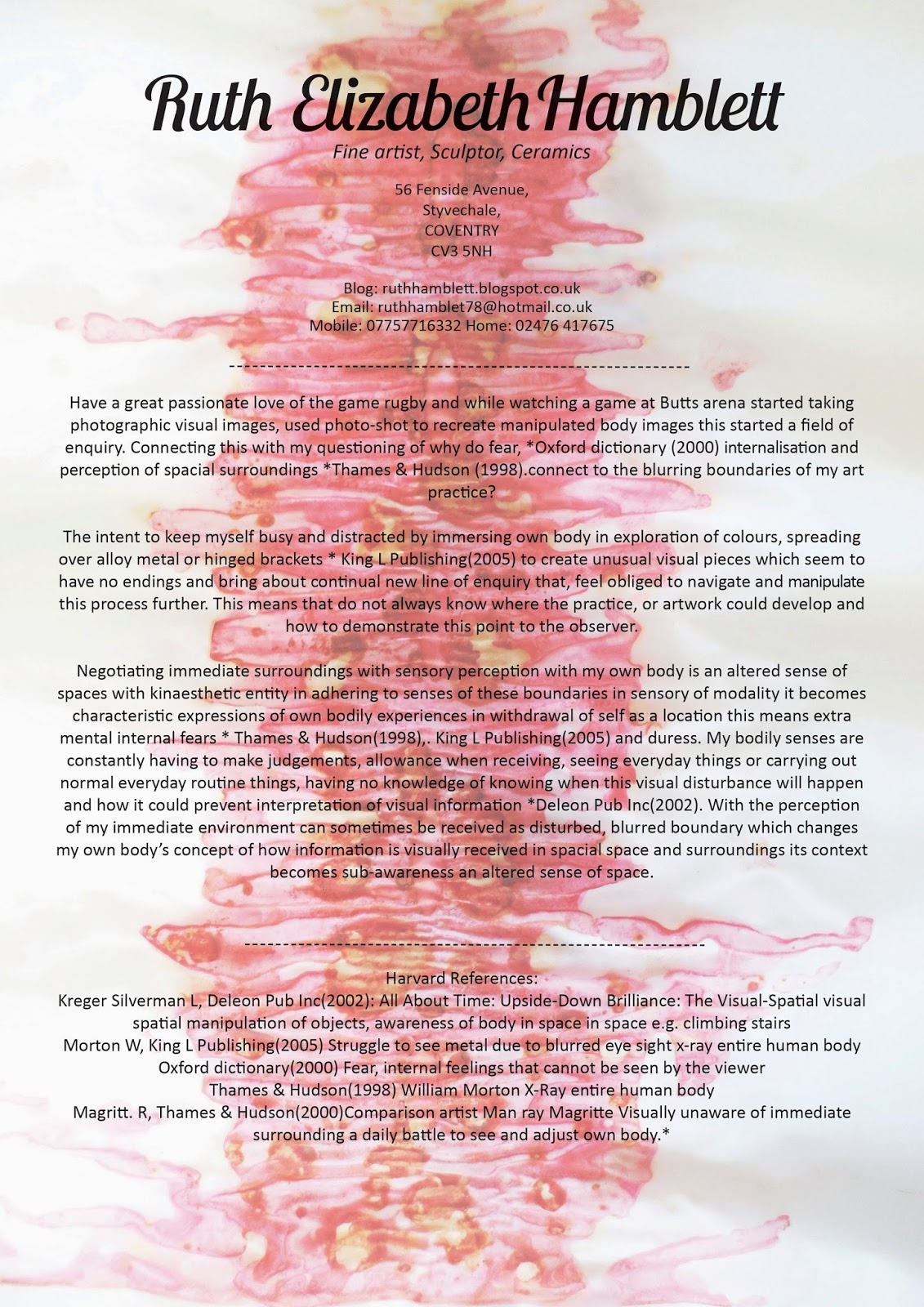 Ruth Hamblett: Contact Details