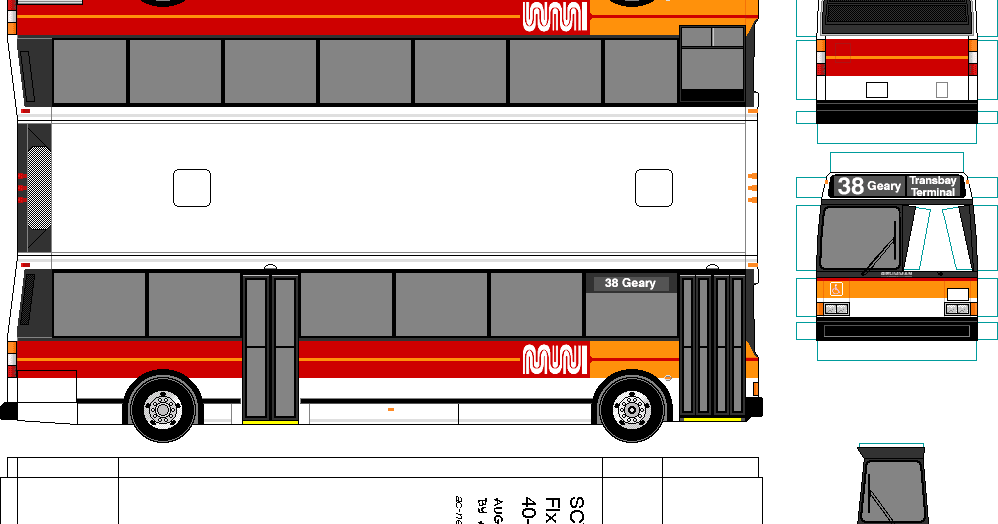 SP. Papel Modelismo: PaperBus Flxible Metro - San Francisco Muni