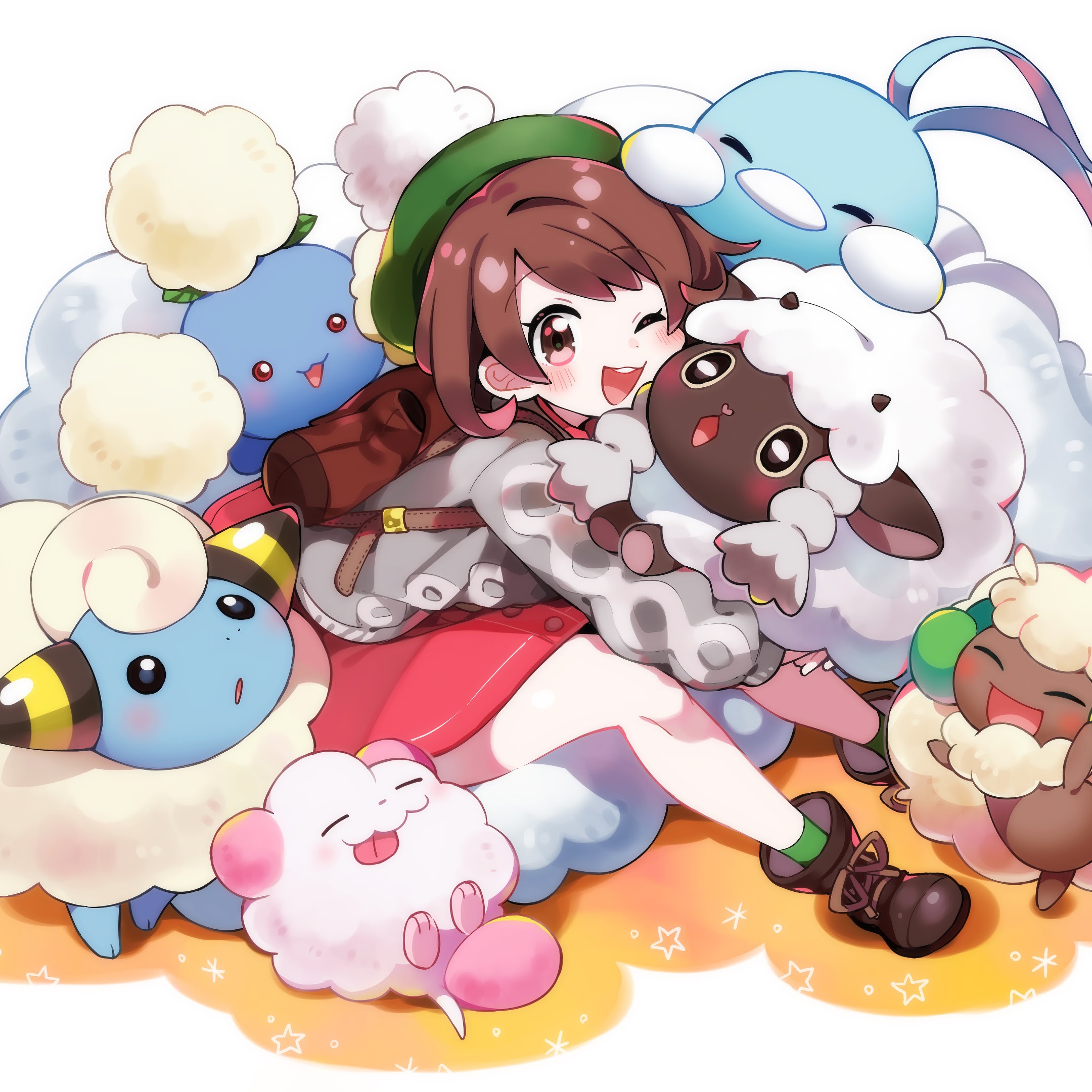 Wooloo, Altaria, Jumpluff, Mareep, Swirlix, Whimsicott, Pokemon Sword ...