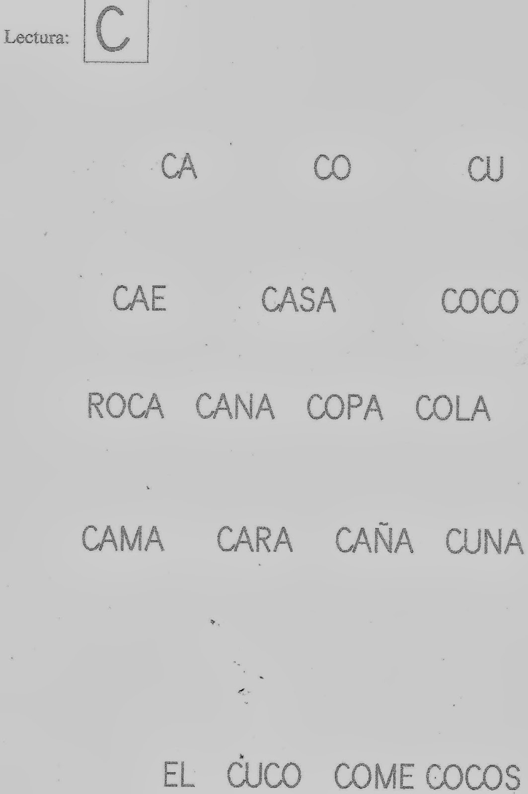 ANDALUCÍA ADOPTA: LECTURA LETRA C