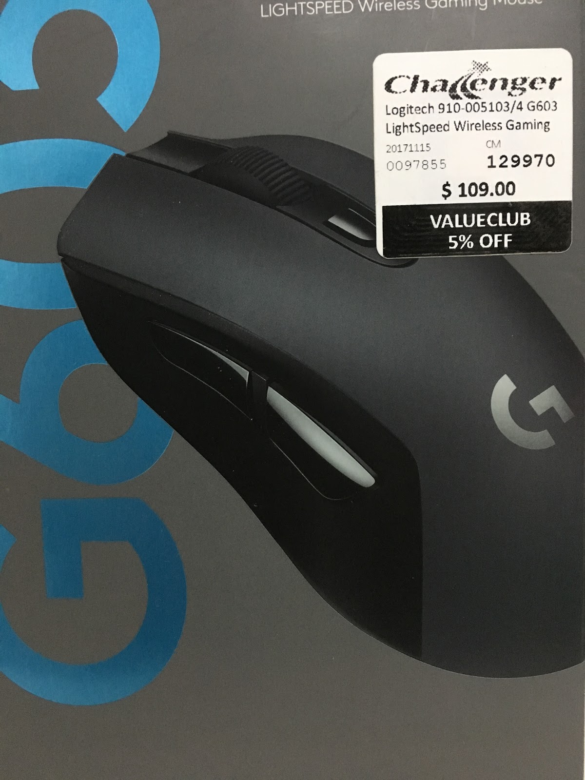 Logitech G603 Gaming Mouse $109