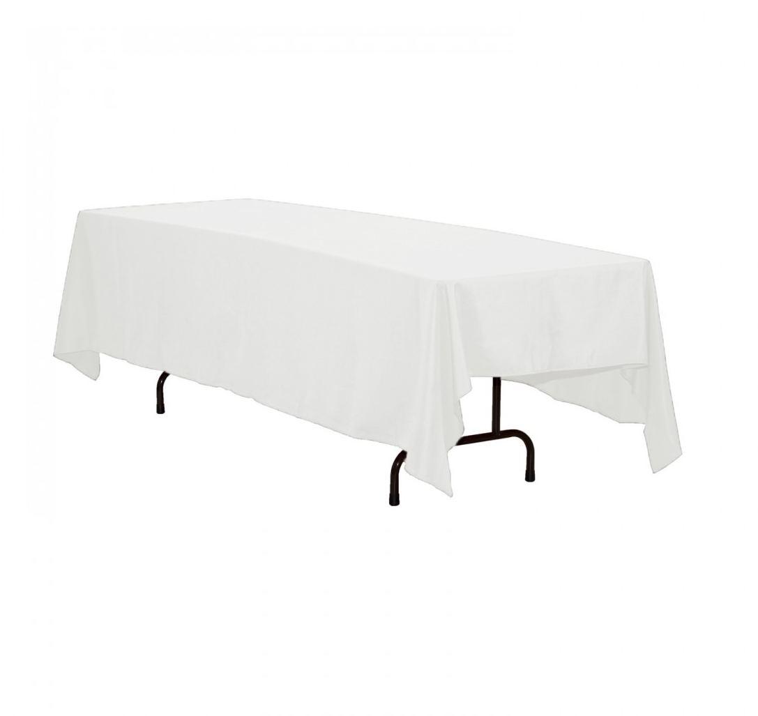 Lara Party Hire: White Table Cloth Rectangular