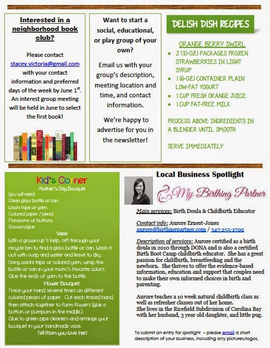 CB Social Committee Events: May Newsletter