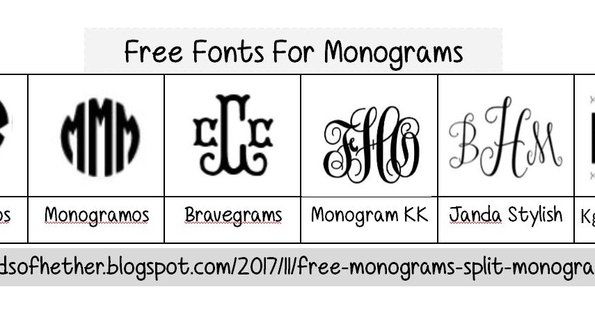 Free Monograms for Cricut Design Space