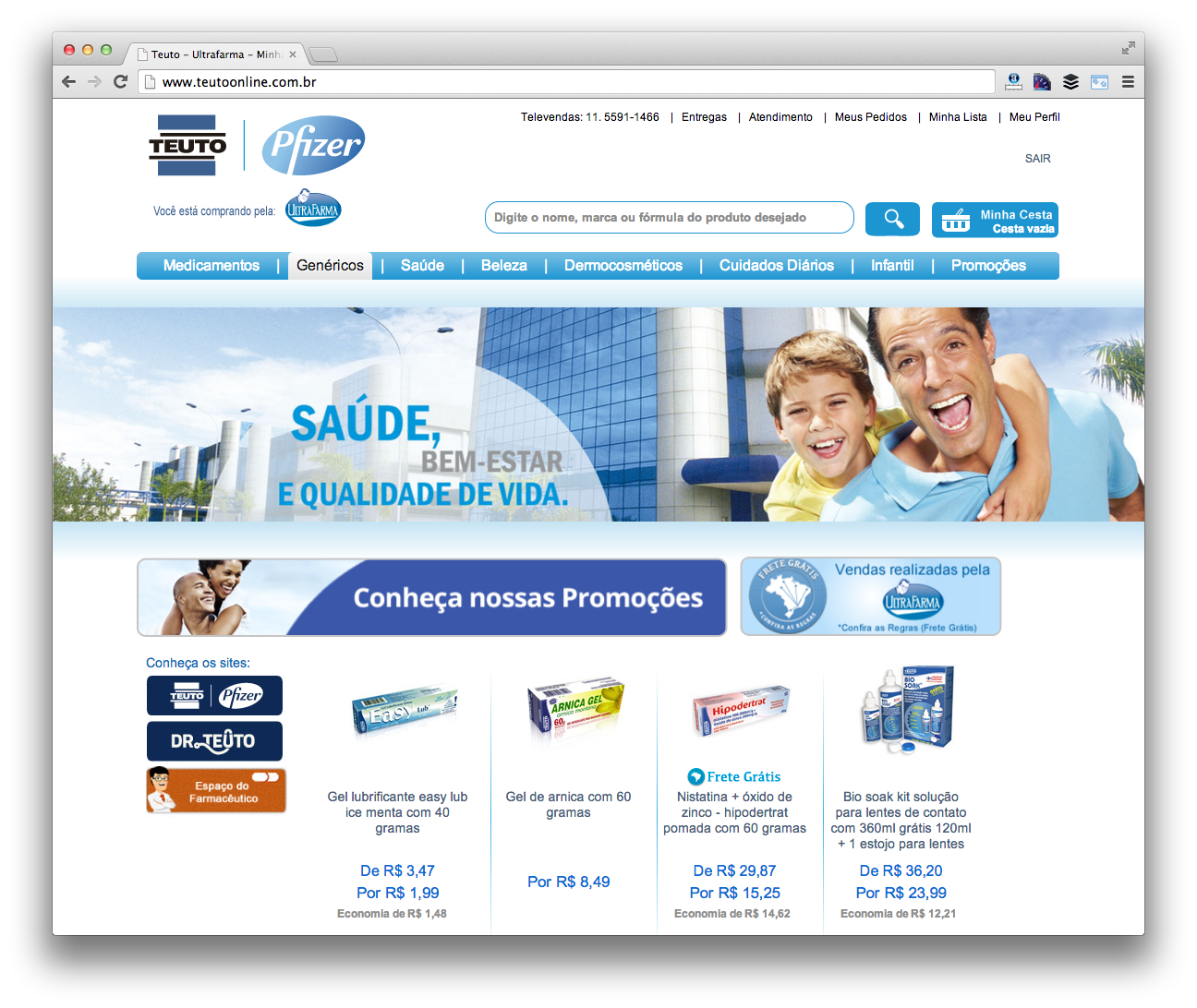 ULTRAFARMA E TEUTO APRESENTAM SITE DE COMPRAS - Panorama de Negócios