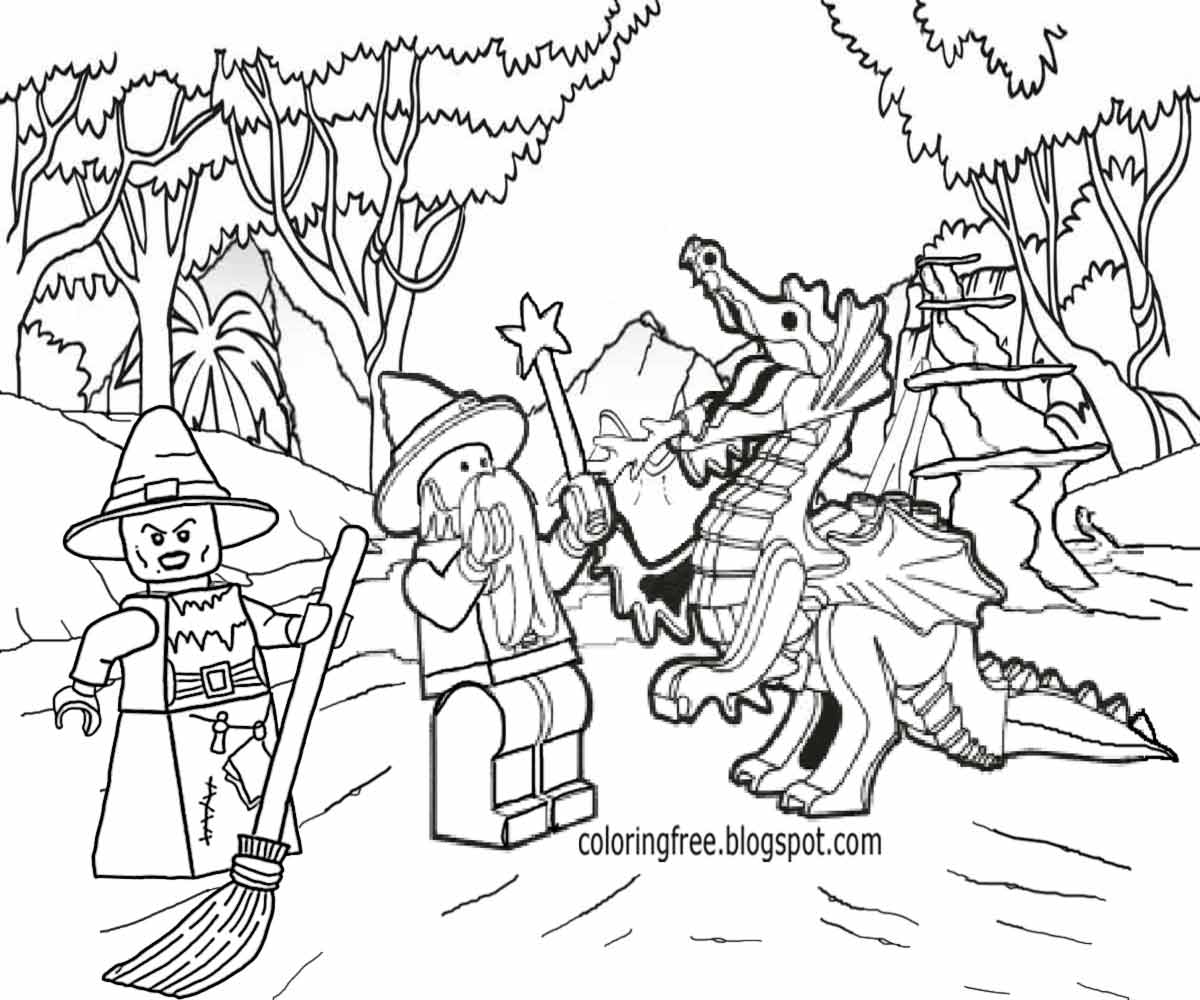 Lego Dragon Coloring Pages Elves Sketch Coloring Page