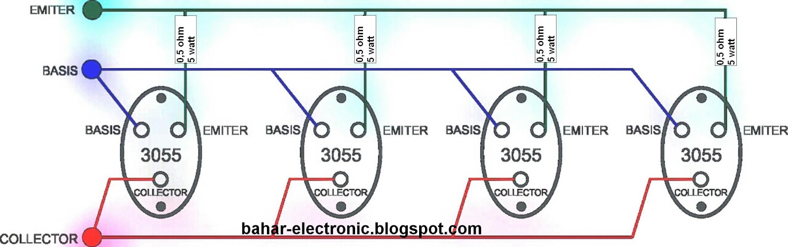 Cara Paralel Transistor Final Power Amplifier