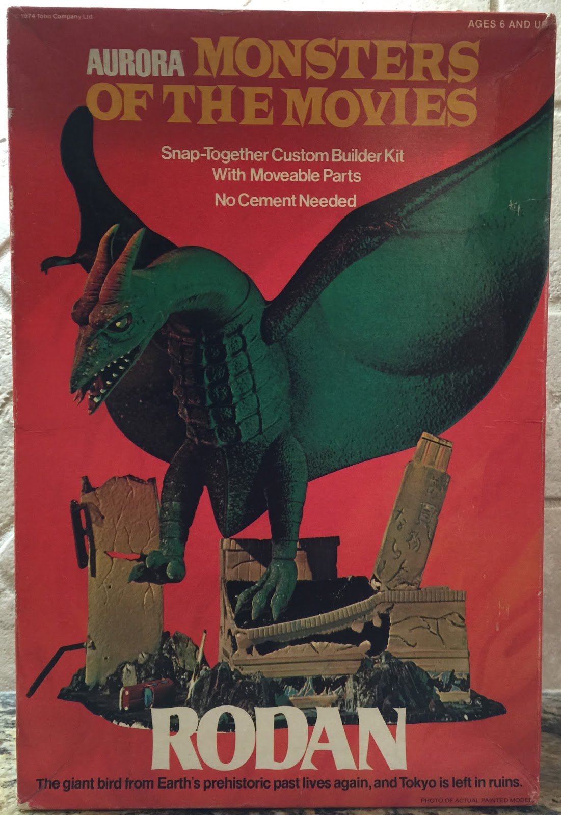 the sphinx: Monsters of the Movies: Rodan model kit (Aurora, 1975)