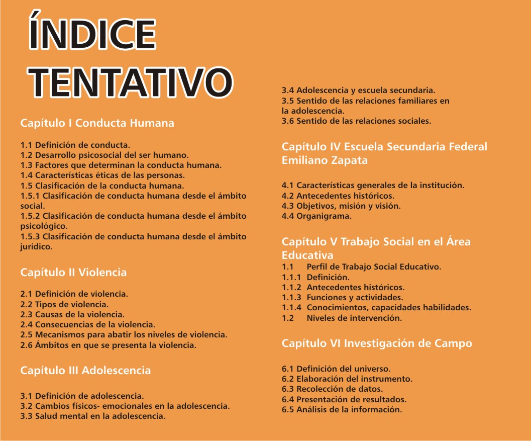 ¿cómo realizar mi proyecto de investigación?: Indice Tentativo