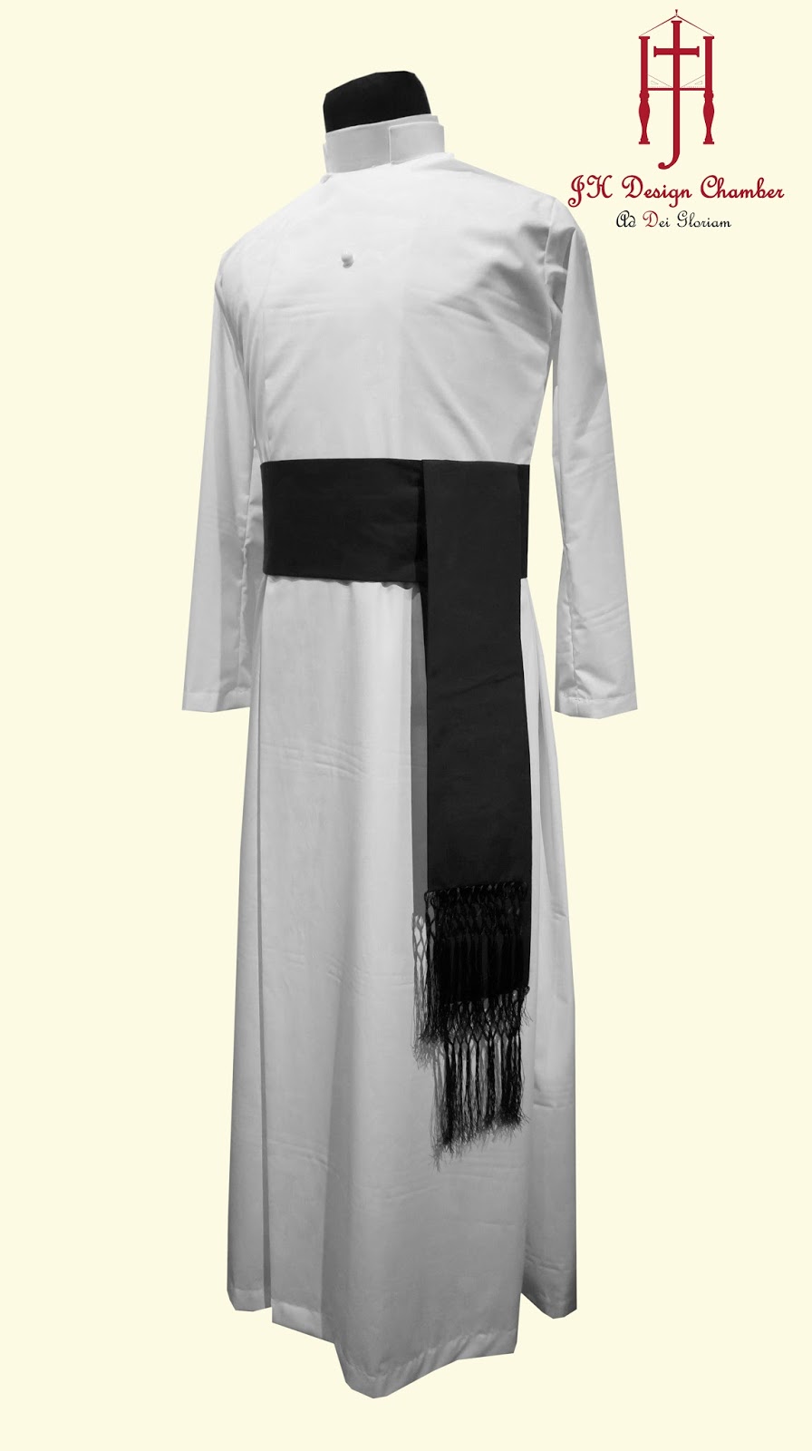 Cassock ( White ) - Double Breasted