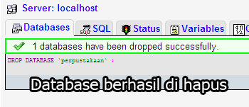 Menghapus Database di PHPMyadmin | NoteBase