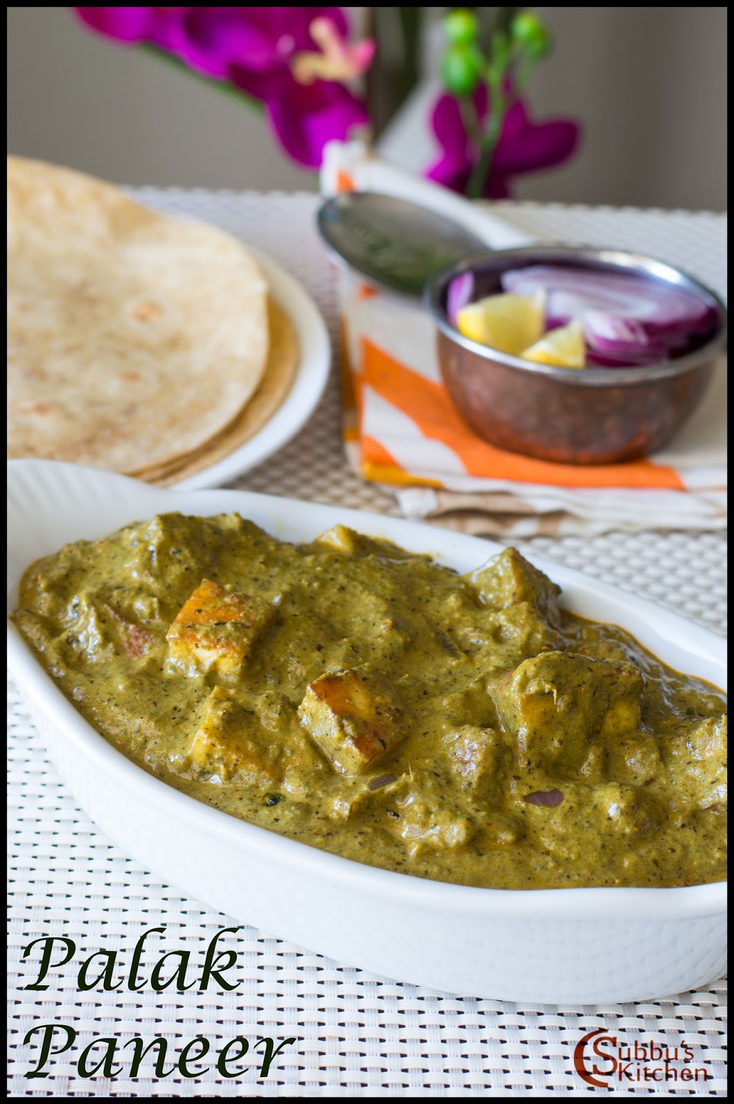 Palak Paneer - Subbus Kitchen