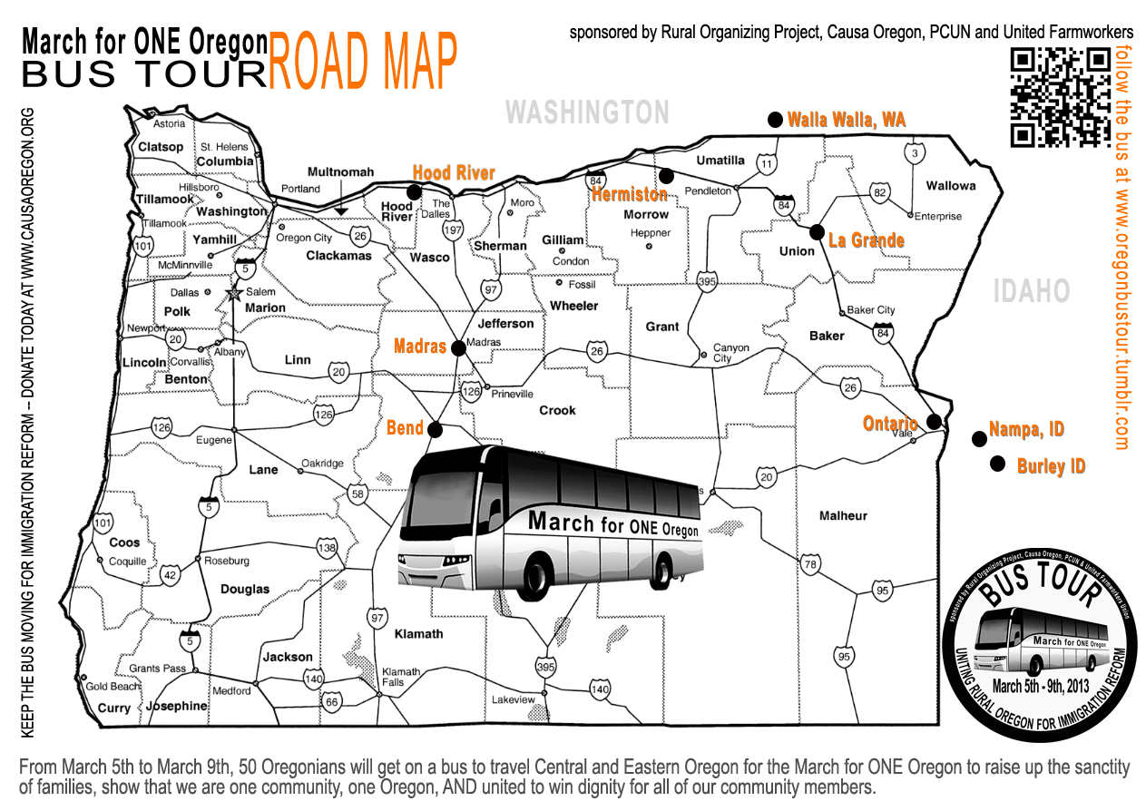 Keep the March for ONE Oregon Tour Bus Moving ~ Causa Oregon -- News ...