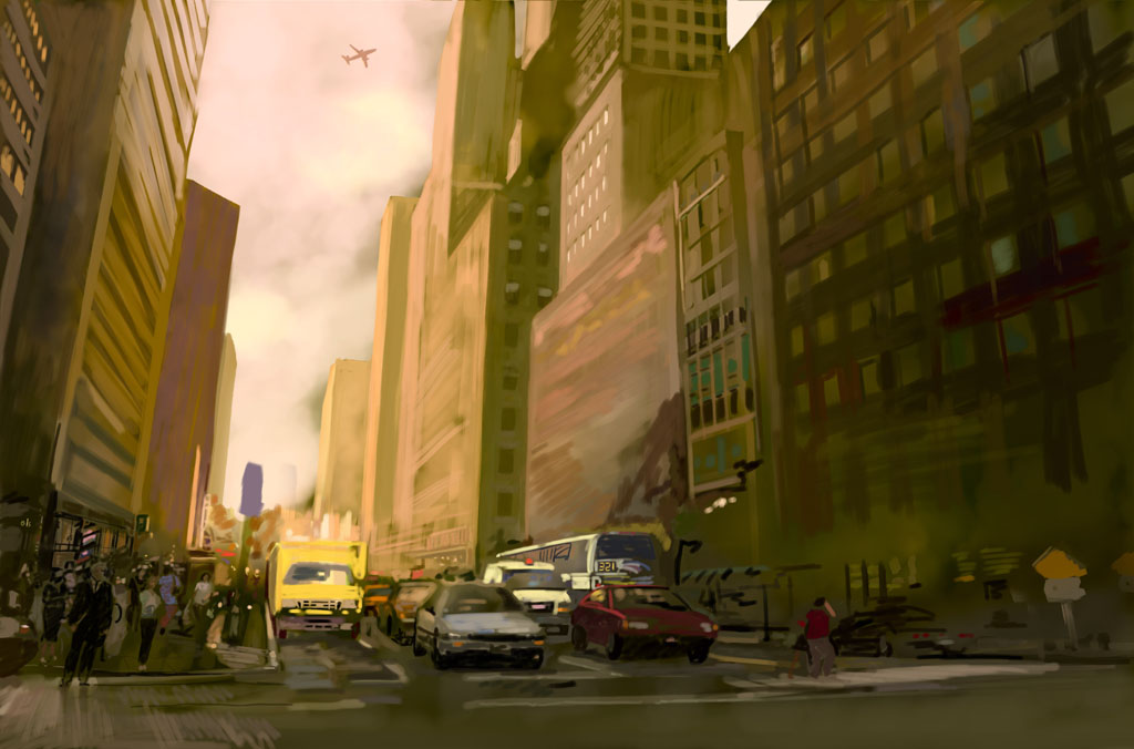 Illustration Fixation: Quiet Noise - Painting a City Scene