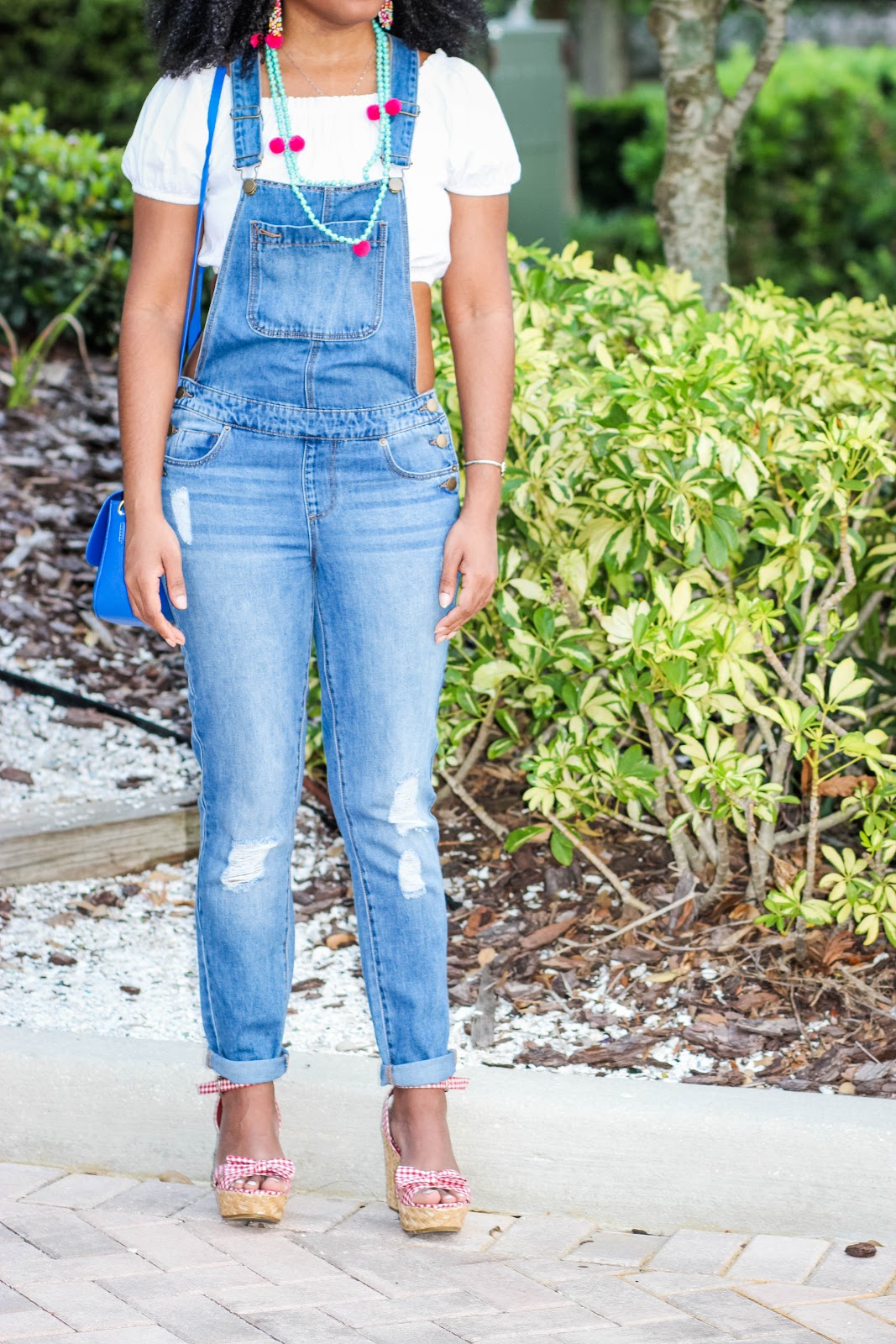 June Color Style Fun: Slim Overalls + Wedges - FASHIONTOLIVE ...