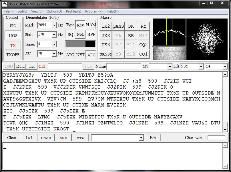 JJ5IZX !!: TX5K(CLIPPERTON ISLAND) on 20m RTTY!!!