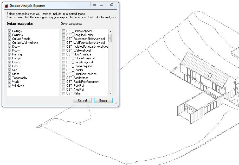 Revit Add-Ons: Free Shadow Analysis Exporter