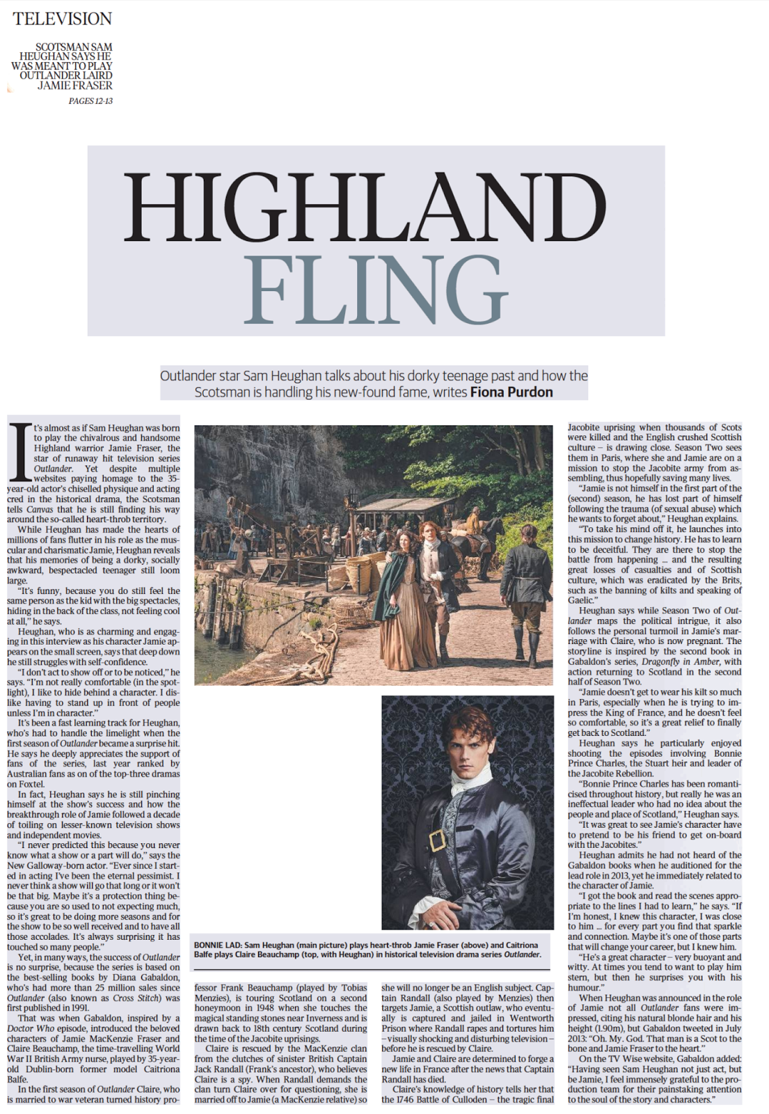 Outlander Homepage: Articles from Various Magazines Covering Outlander ...