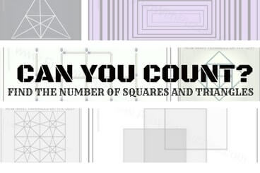 Pictures Puzzles to Find the Number of Squares and Triangles
